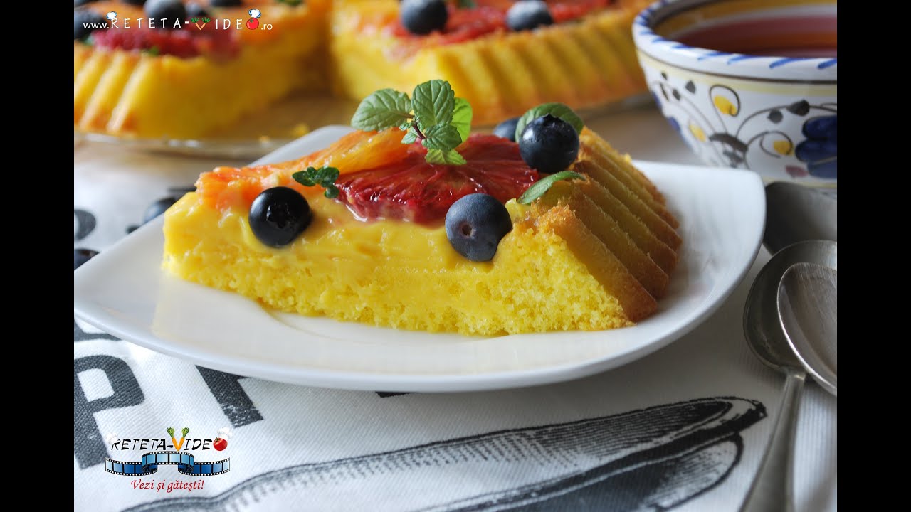 Tarta cu Fructe si Crema de Portocale - YouTube