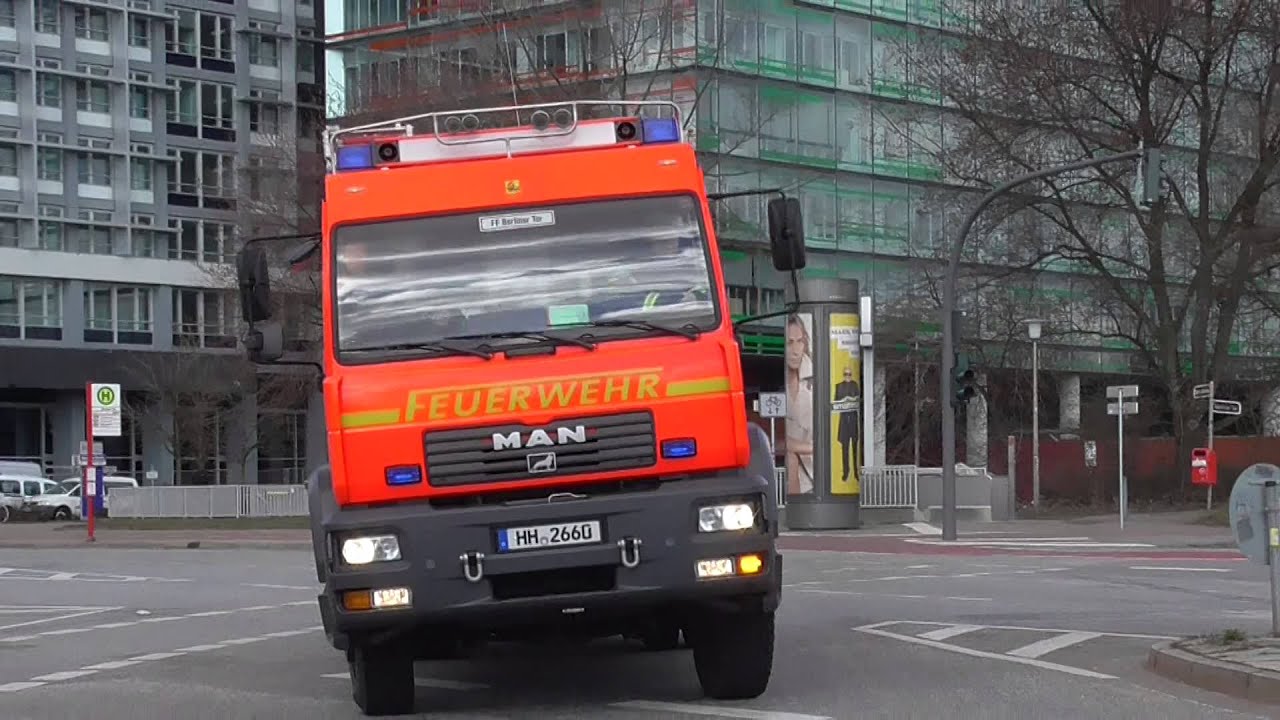 Feuerwehr Hamburg FF Berliner Tor Mit E-Horn - YouTube