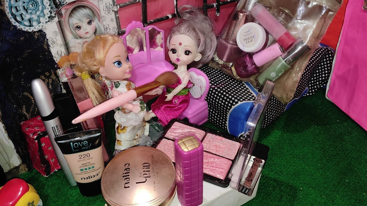 Barbie Doll Ka Makeup 🤩 💄 | Cute Doll Ka Naya Look😂😆 | Kids Fun Video🤗 ...