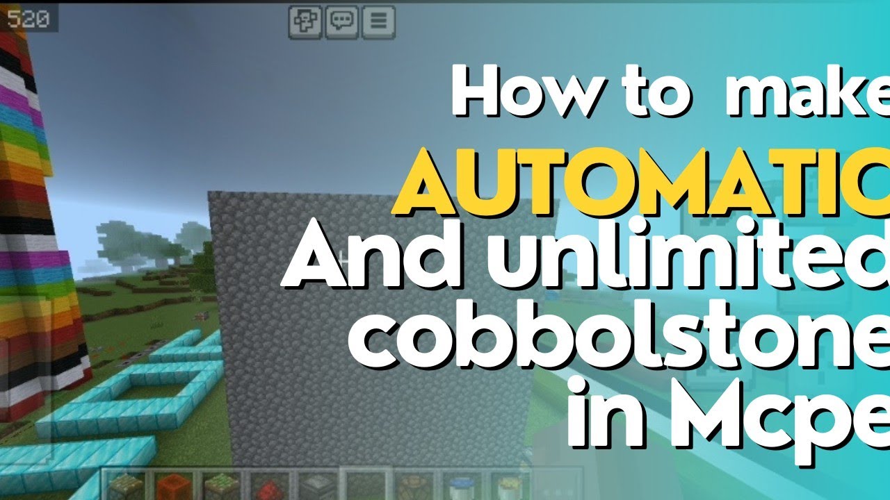 How to make Automatic wall and unlimited cobblestone generator in ...