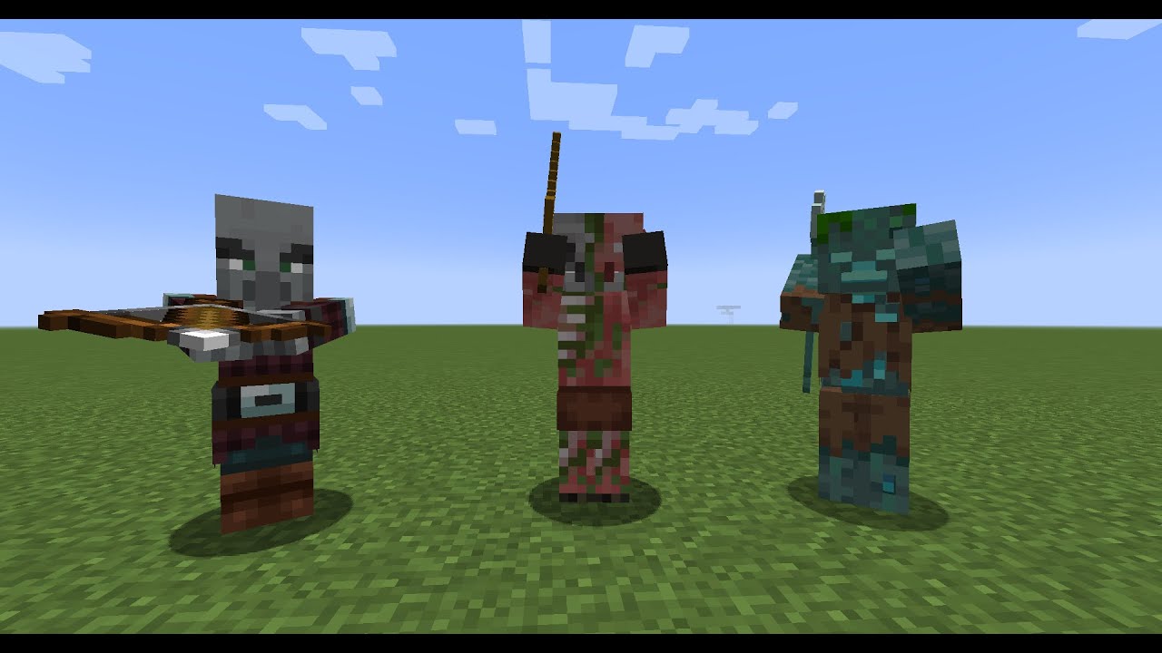 Minecraft mobs if they attacked you in creative mode - YouTube