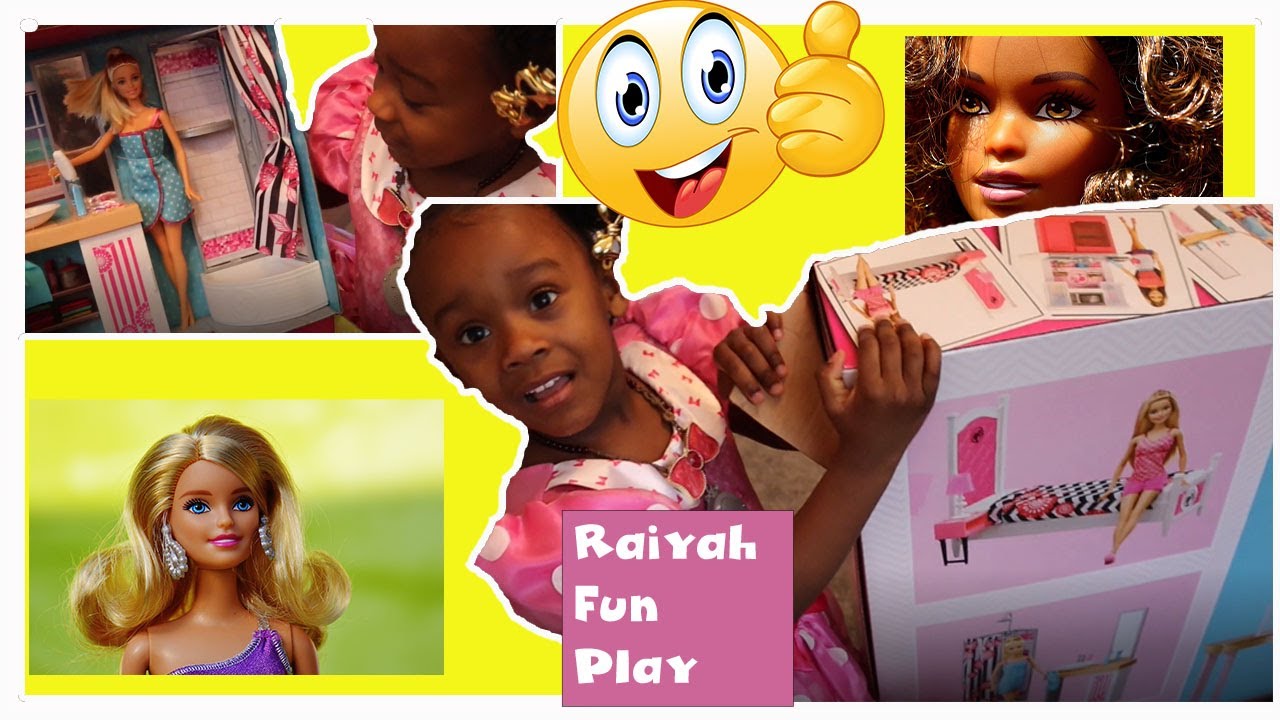 BARBIE Dollhouse DIY challenge | Unboxing and doll play! - YouTube