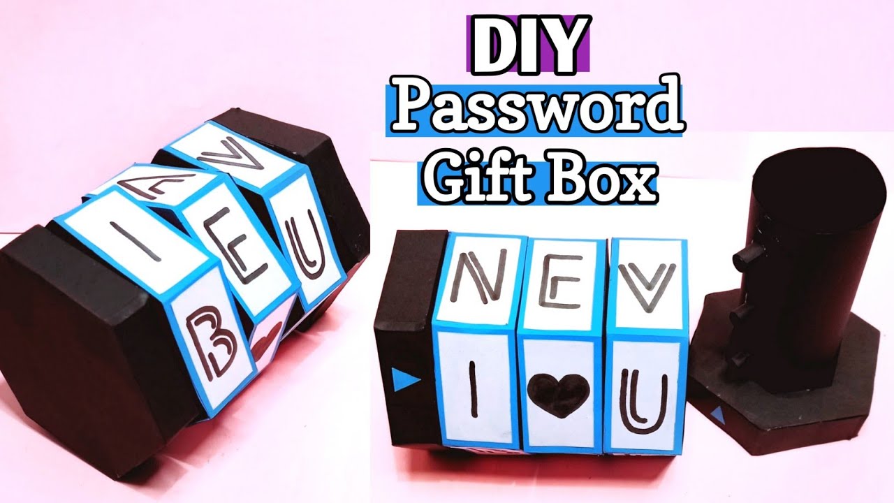 How to make a surprise gift box with a password / DIY pencil box with ...