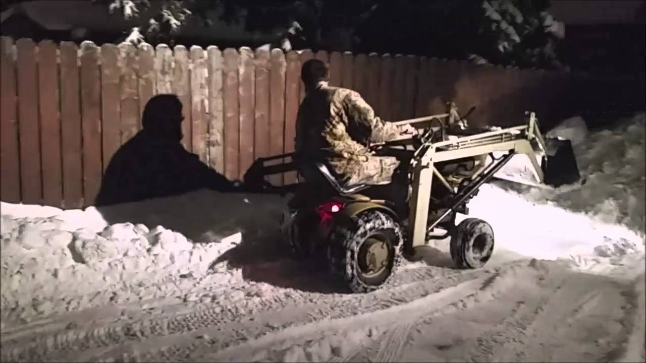 PLOWING SNOW Sears Suburban Loader - YouTube