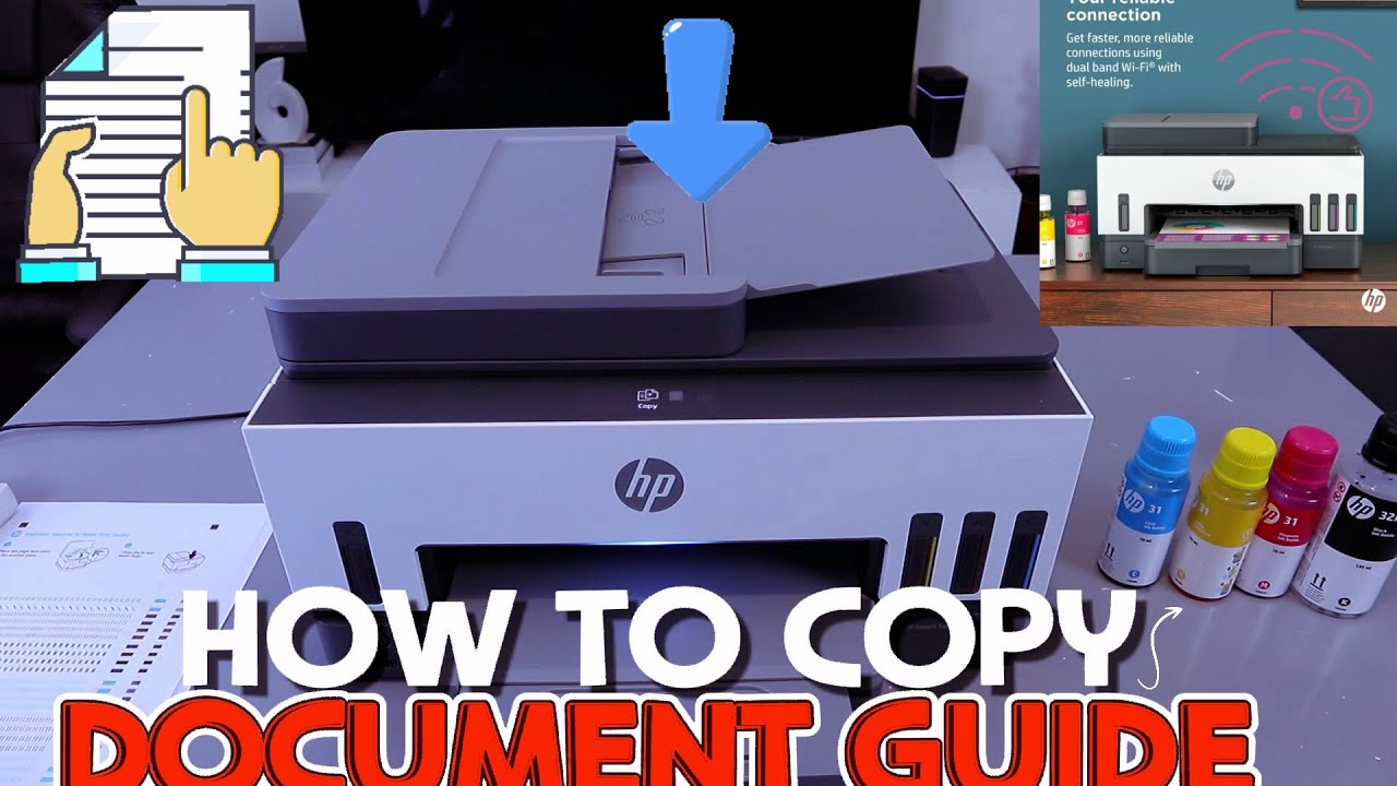 How To Copy Your Document with HP SMART Tank 7600 Series Printer - YouTube