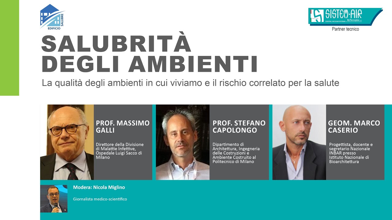 WEBINAR Salubrità degli ambienti - Prof. Massimo Galli, Prof. Stefano ...