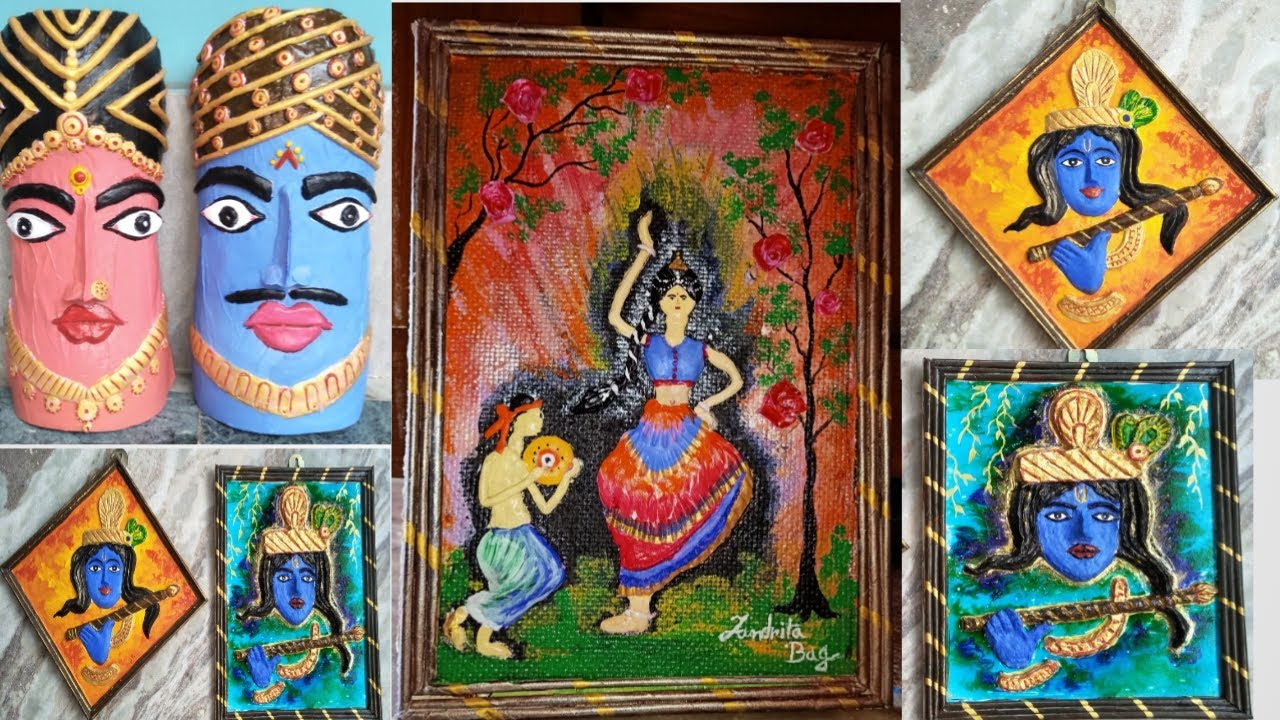 3D clay art painting/DIY 3D Clay Mural art on canvas/DIY 3D Clay/clay ...