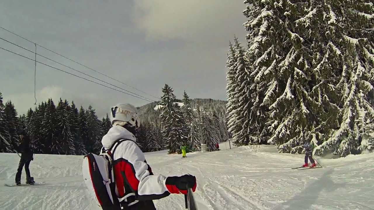 Morning ski at Les Paccots - YouTube