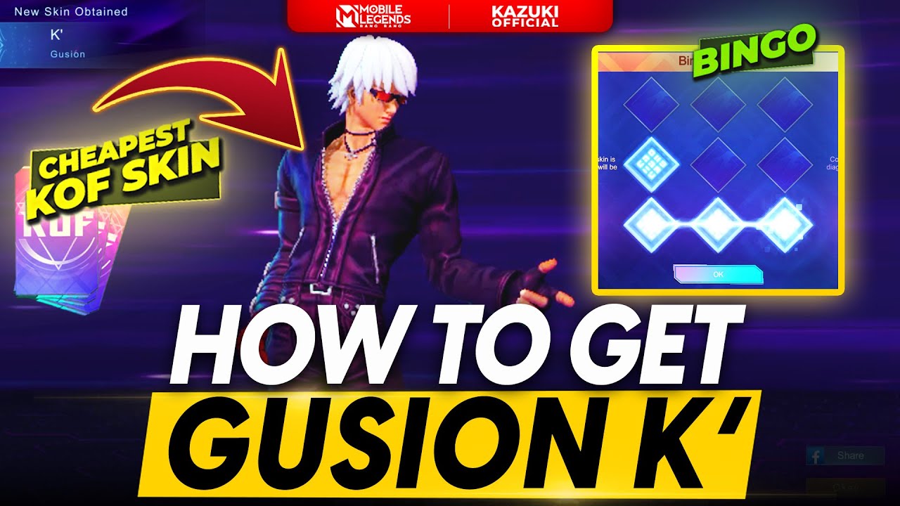HOW TO GET GUSION KOF SKIN WITH FREE TICKETS | CHEAPEST KOF SKIN EVER ...