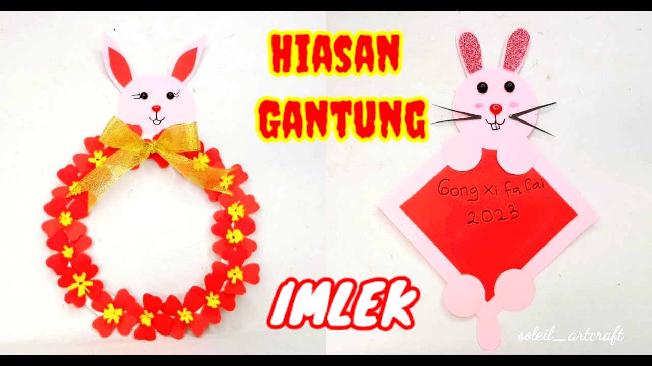 DIY DECORATIONS FOR LUNAR CHINESE NEW YEAR/CHINESE NEW YEAR RABBIT ...