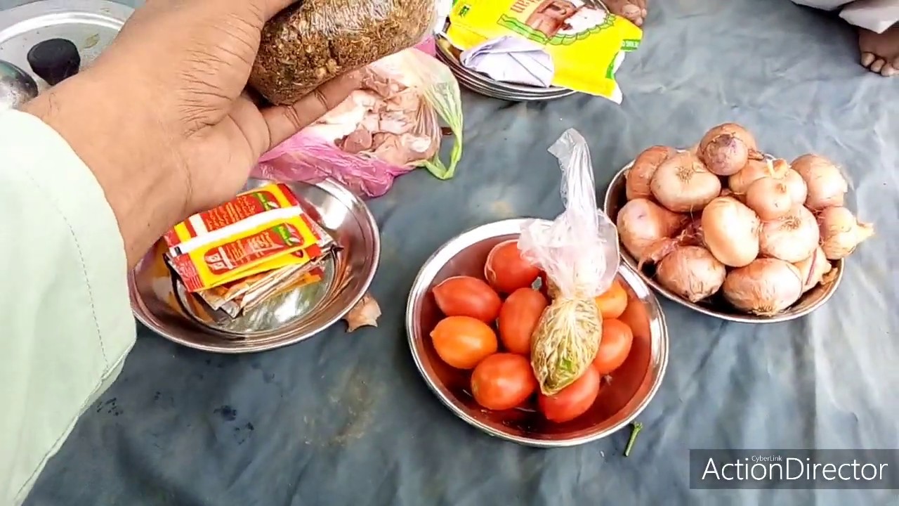 Katwa gosht recipe in village - YouTube