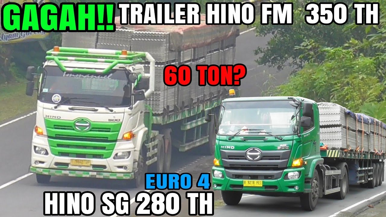 Muatan Berat Trailer Hino SG 280 TH Euro 4 Buktikan Tenaga, Trailer ...