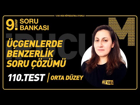 Çözümlü Sorular ile Üçgenlerde Benzerlik Test Çözümü: 9. Sınıf Matematik Üçgenler Test 110 #tyt2022