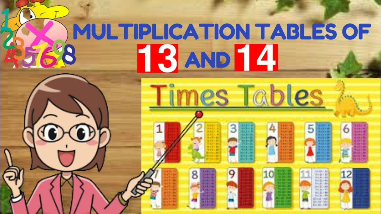 LEARN MULTIPLICATION TABLES OF 13 AND 14 TABLES SONG MATH TABLES learn-multiplication-tables-of-13-and-14-tables-song-math-tables