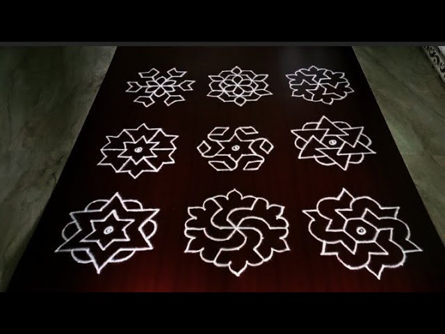Easy Rangoli With Dots Rangoli Designs Womens Day