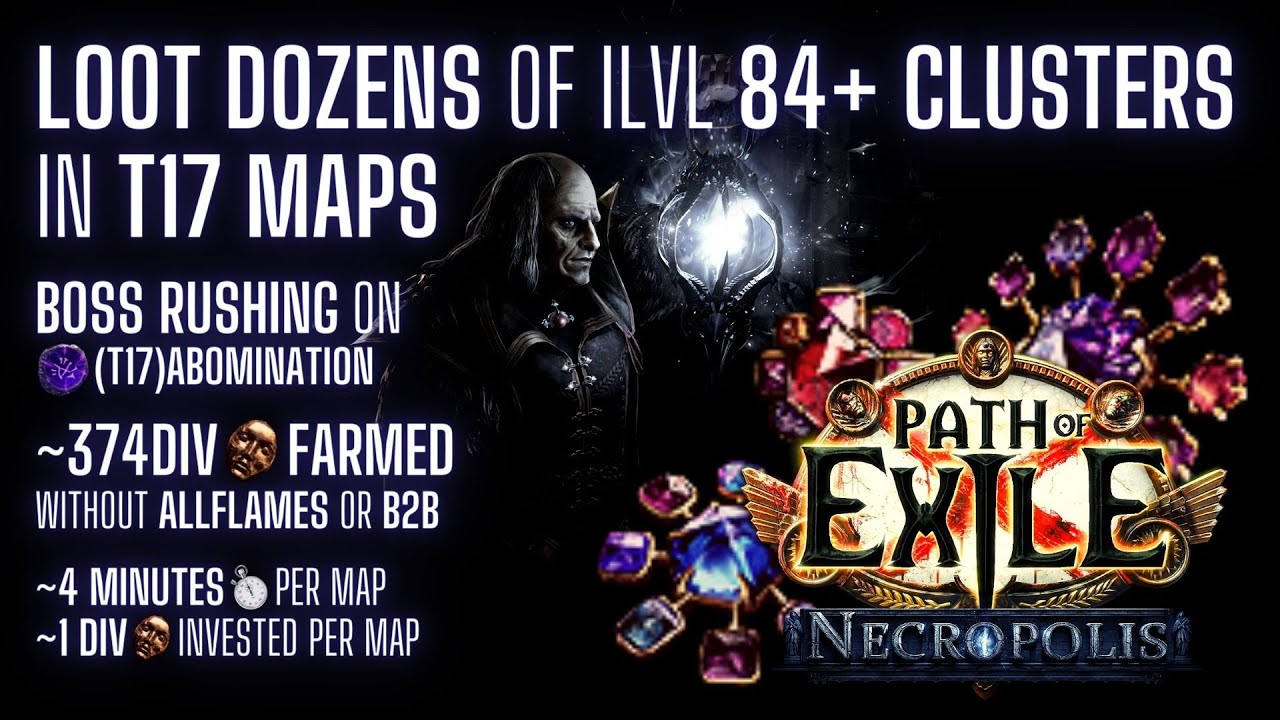 [PoE 3.24] 100 MAPS - Speed Farming iLvl 84+ Clusters in T17s - Prep ...