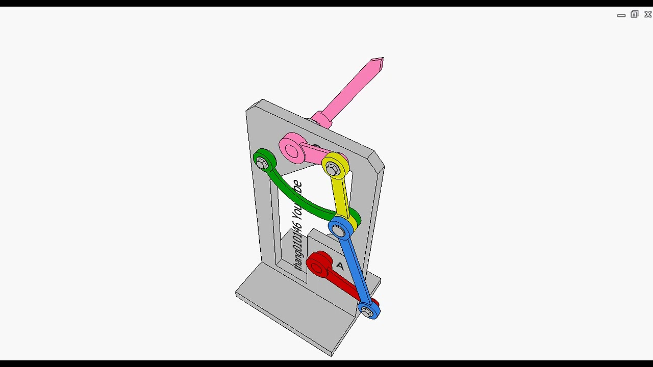 Linkage for 180 deg oscillation 2 - YouTube