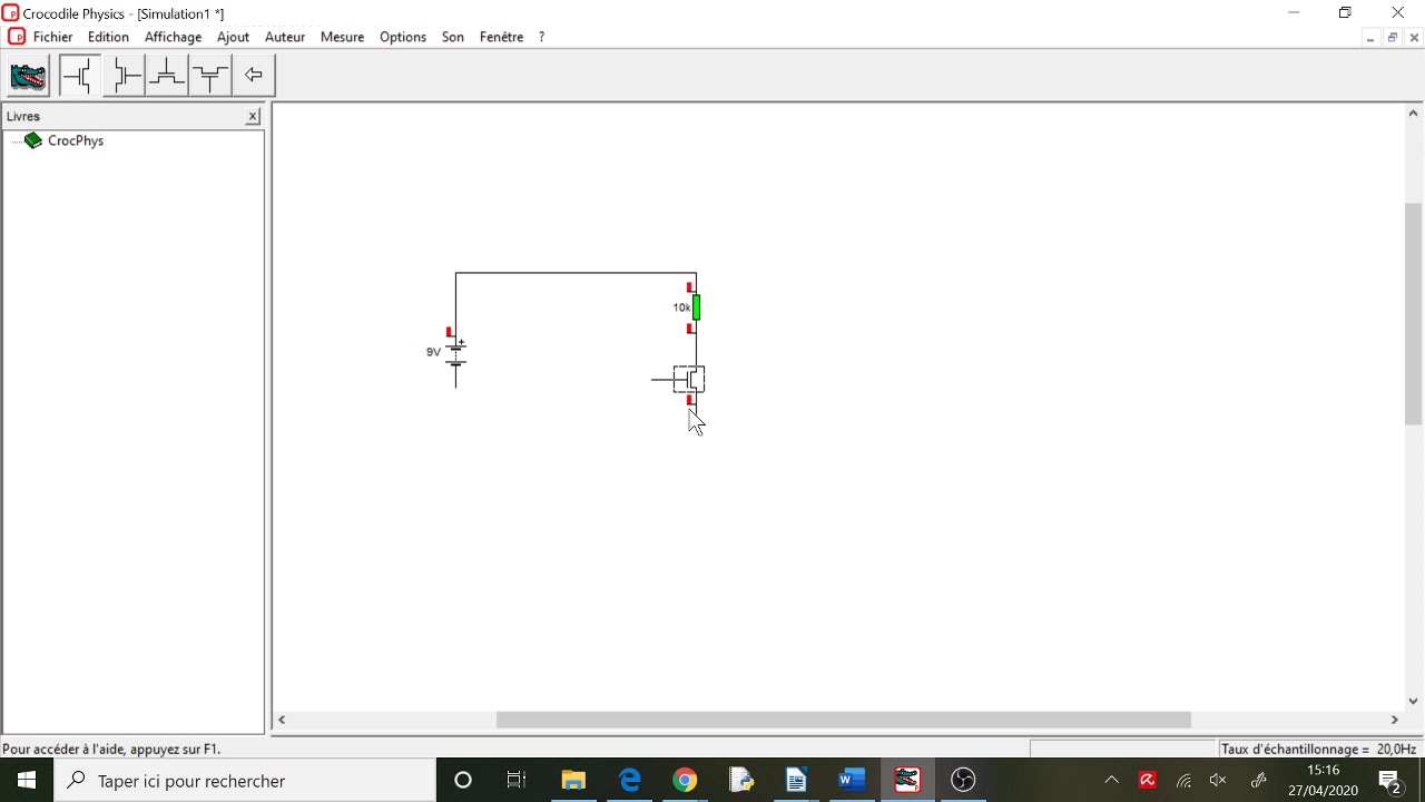 Faire un circuit avec crocodile physics - YouTube