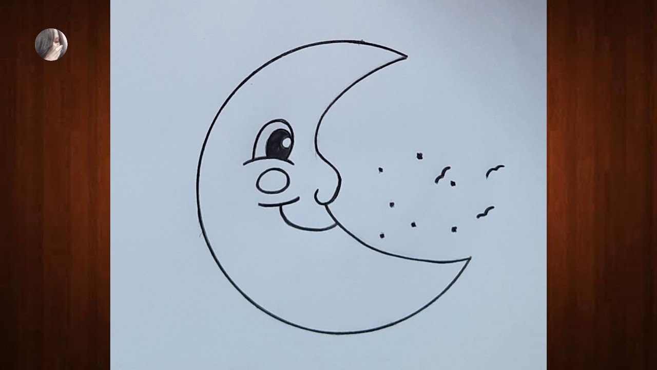 How to draw moon || Moon drawing || Drawing pictures - YouTube