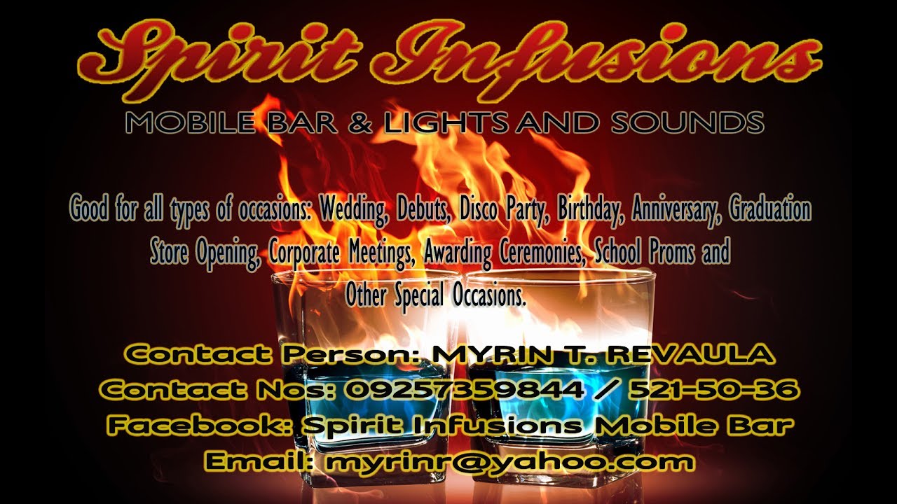 Spirit Infusions Mobile Bar Manila Mobile Bar Service - YouTube