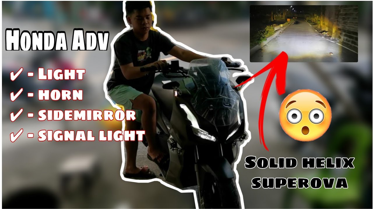 HONDA ADV UPGRADES LIGHT, HORN SIGNAL LIGHT AND SIDE MIRROR! - YouTube