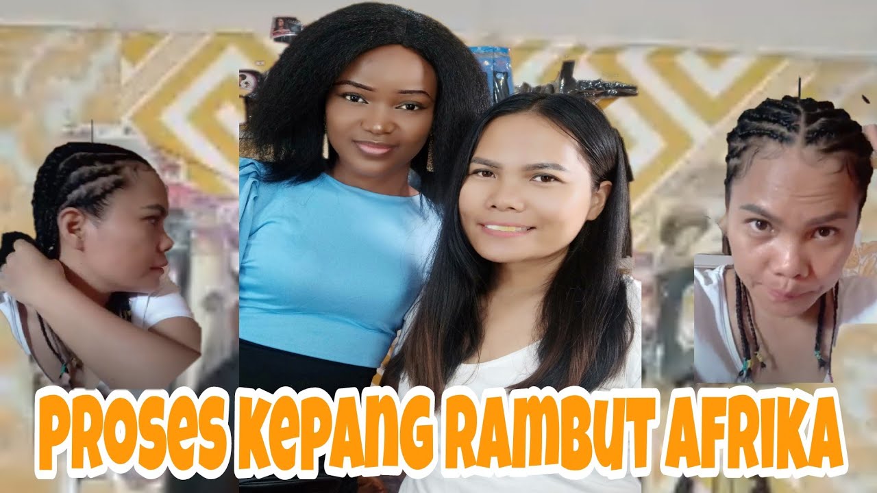 Proses Kepang rambut di afrika | How to braid cornrows | Tutorial african braid cornrows - YouTube