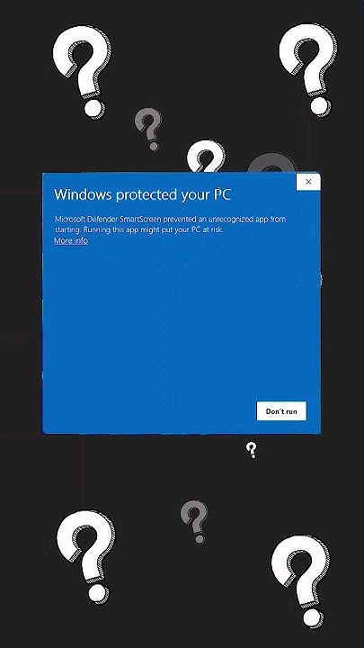 How to solve Windows protected your PC? - YouTube