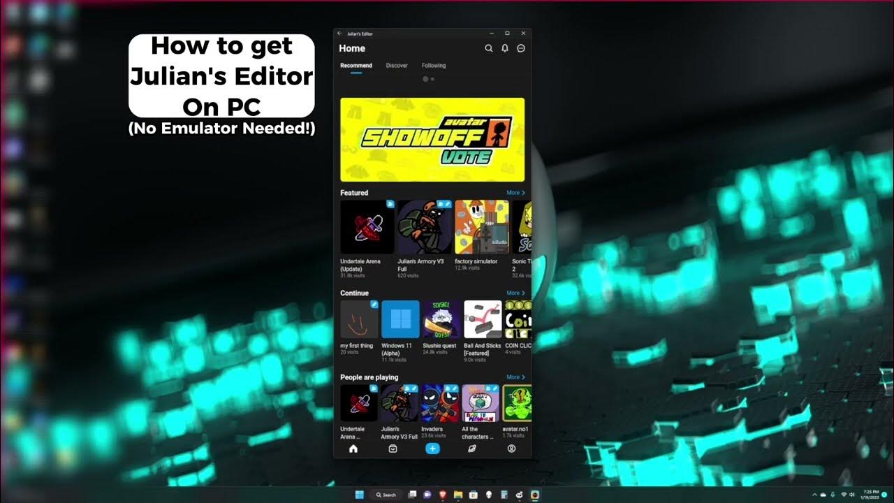 How to get Julian's Editor ON PC! (No BlueStacks) - YouTube