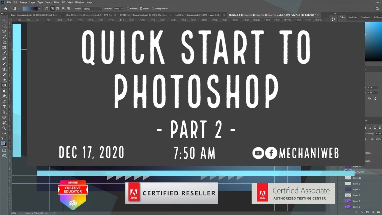 Quick Start to Photoshop Part2 - YouTube