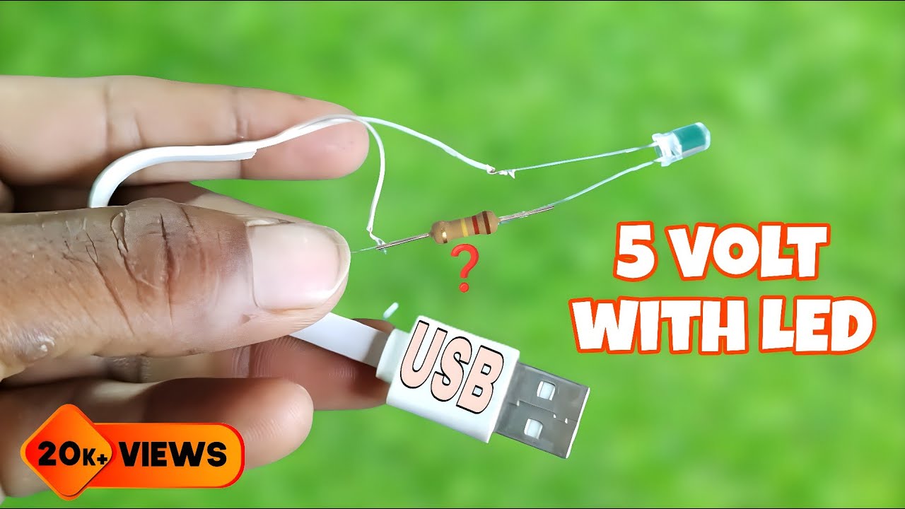 LED जलाएं 5 Volt पर कैसे / 5 Volt Se 5mm LED Kaise Jalayen/ How to make ...