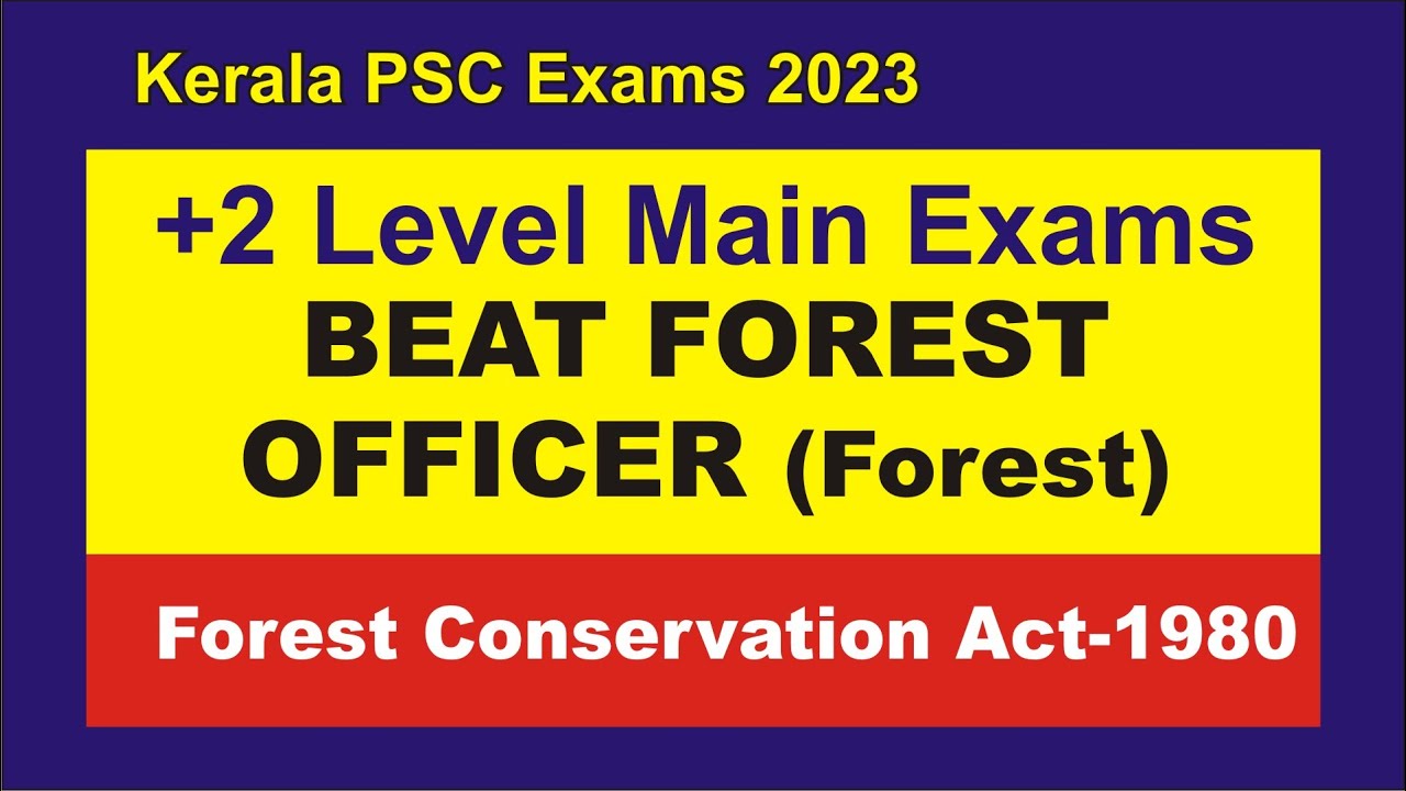 Beat Forest Officer (Forest) Exam Exam 2023 - Special Topic Forest ...