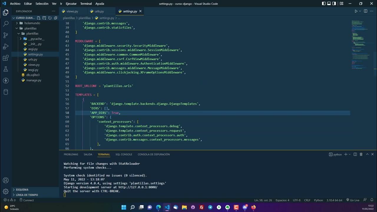 07 Uso de plantillas - Curso Django - OpenBootcamp - YouTube