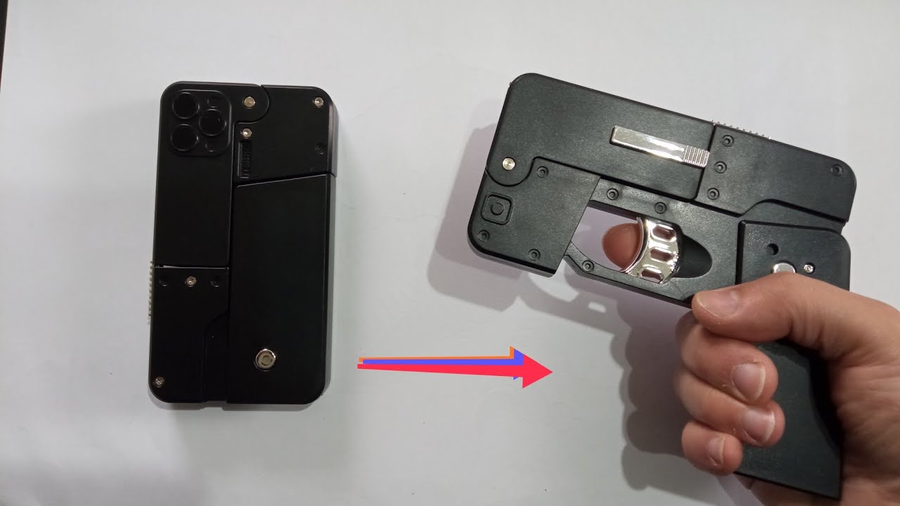 Smartphone Gun: Pistola de Brincar dobrável imita 14 Pro Max : Fold ...