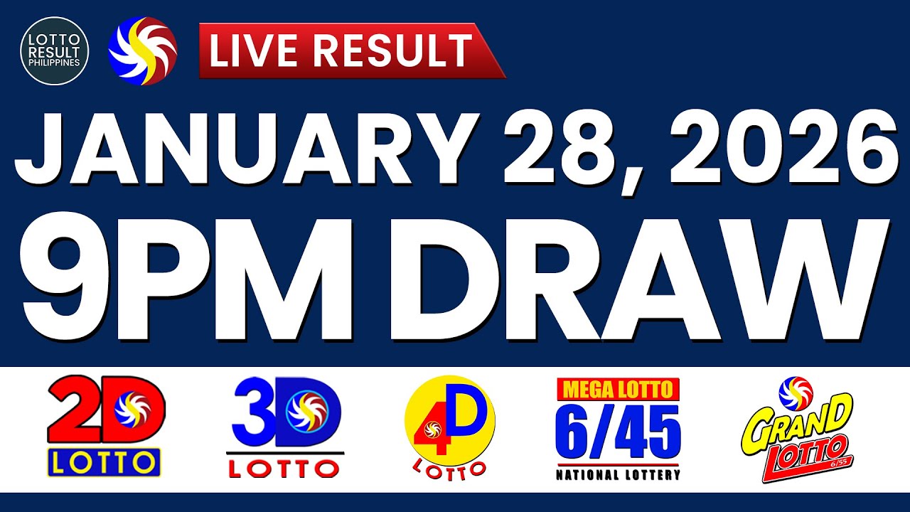 LIVE 9PM PCSO LOTTO DRAW TODAY JANUARY 28, 2026 | SWERTRES EZ2 - YouTube