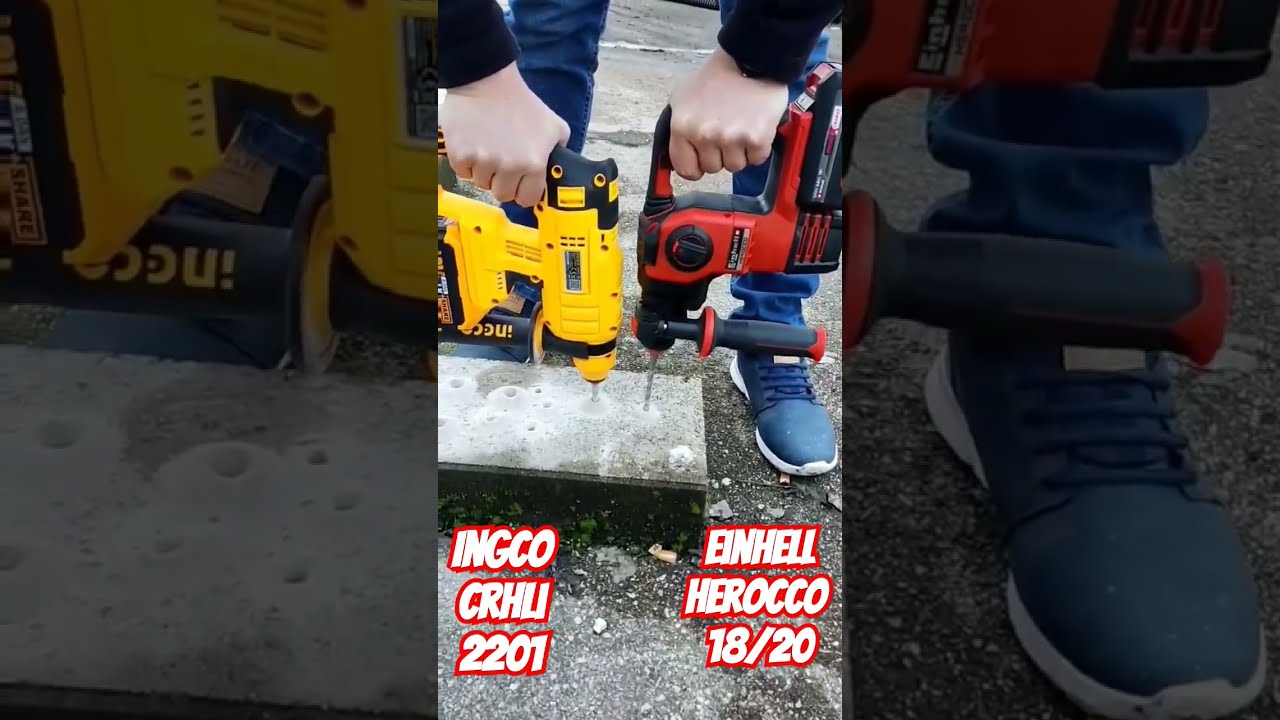 Einhell HEROCCO 18 20 VS Ingco CRHLI2201 shorts ingco einhell