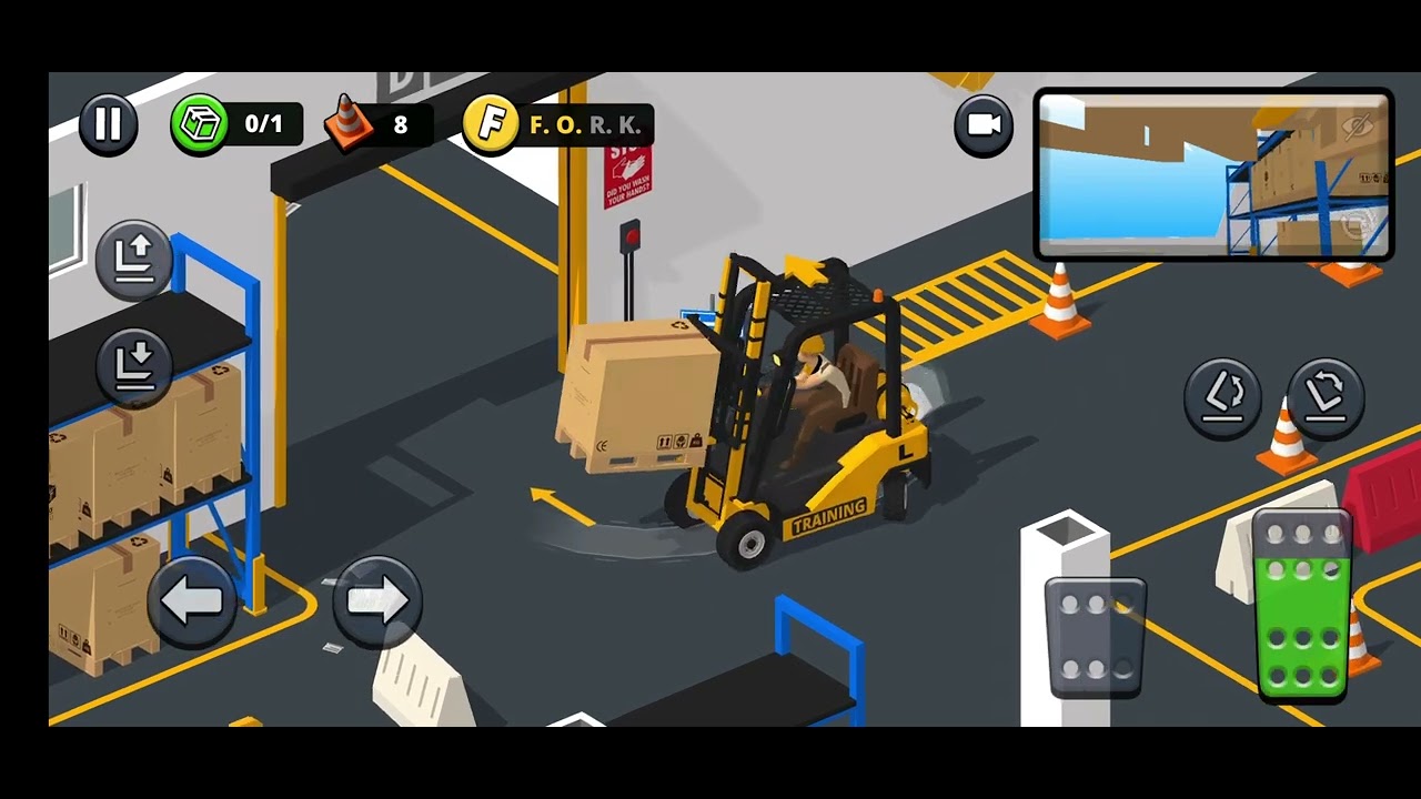 Forklift driving test - YouTube