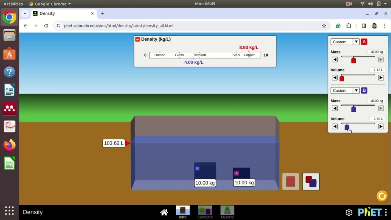 Density simulation using PhET simulations @thrustofcuriosity5407 - YouTube