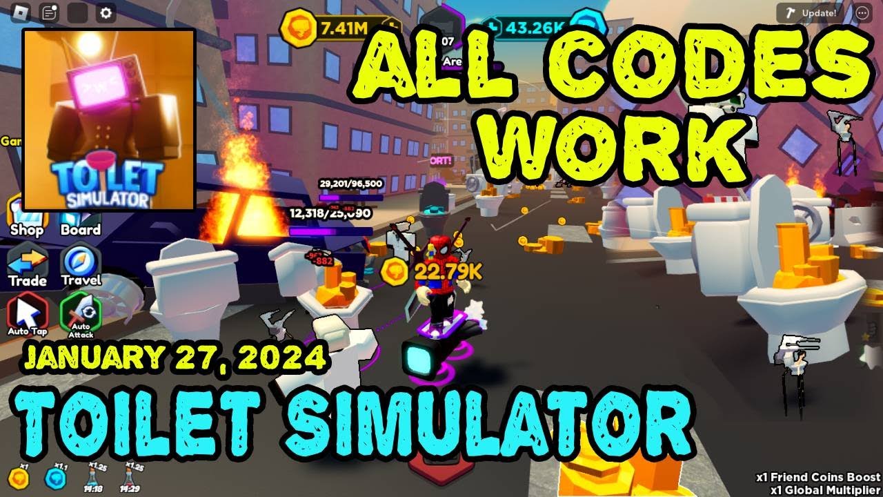 *All Codes Work* Toilet Simulator Roblox, January 27, 2024 | How to ...