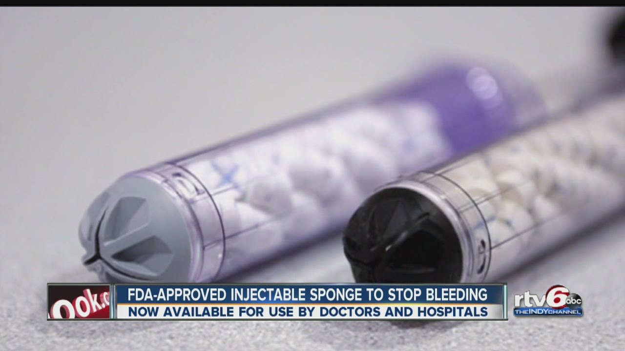 FDA approves injectable sponges to stop bleeding - YouTube