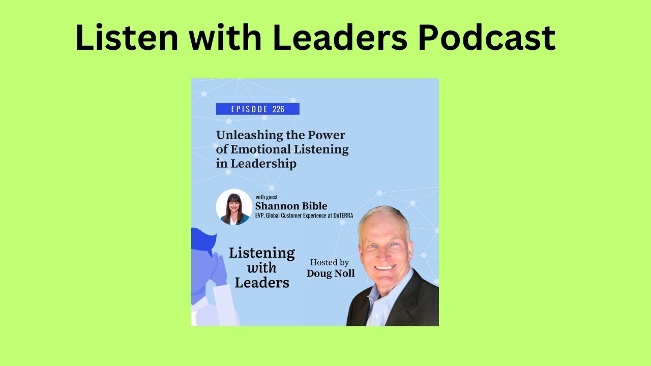 Listening With Leaders-A Conversation with Shannon Bible on "Unleashing ...
