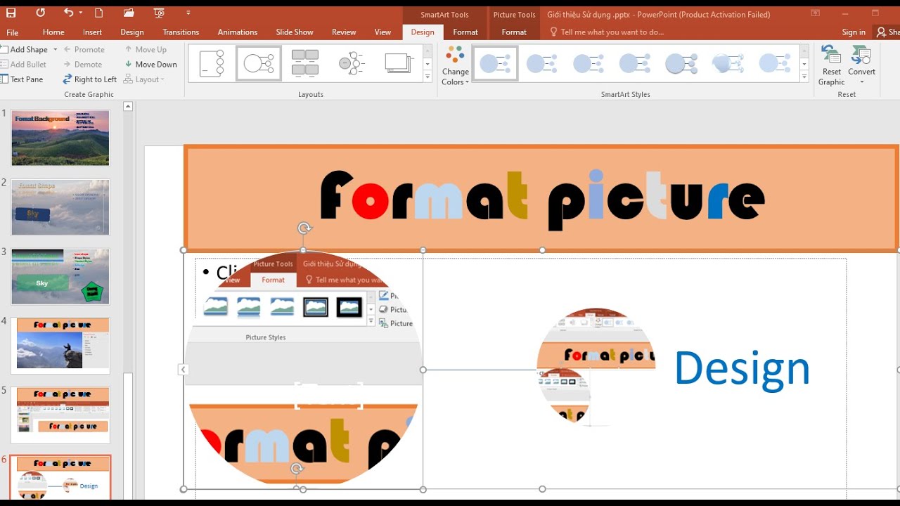 13.3 Thẻ Design trong Format of Picture (Powerpoint). Format of Picture ...