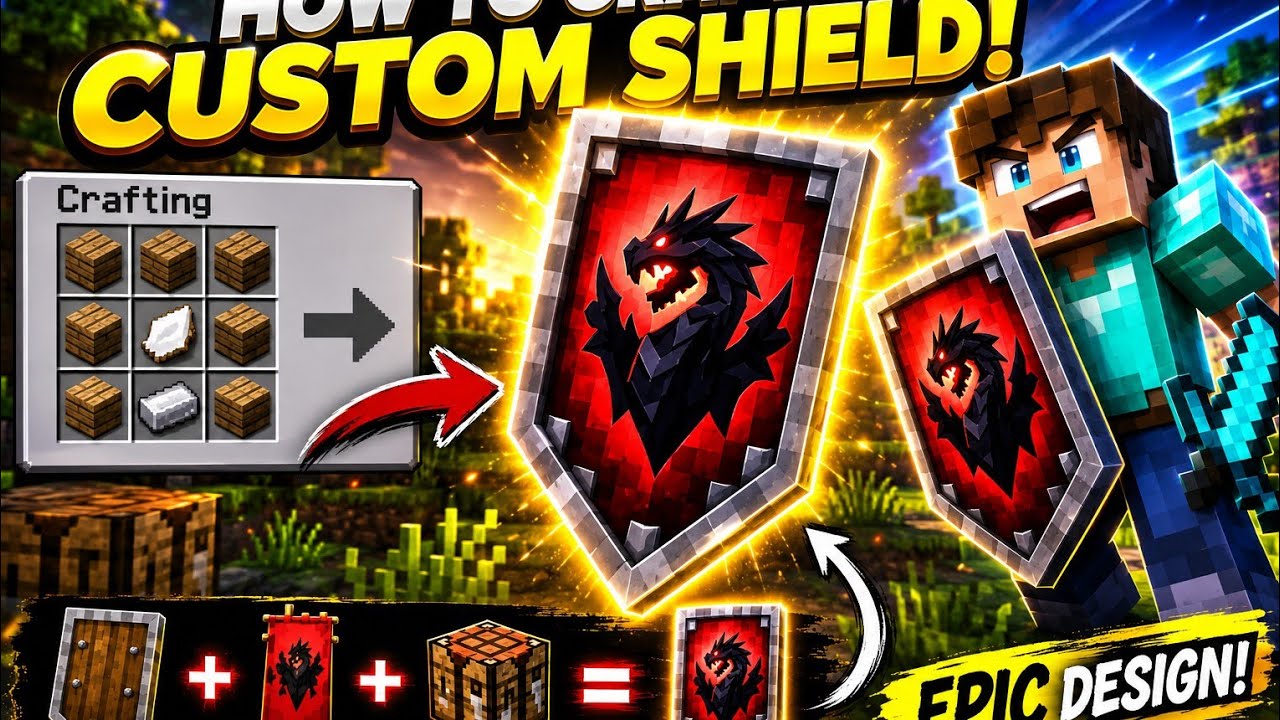 Minecraft Custom Shield Guide (Step-by-Step) 🛡️ - YouTube