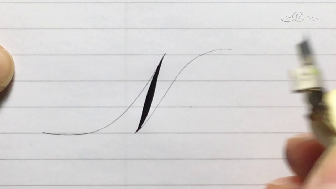 The Letter N in an 'Italian' Style Accented Engrosser's / Roundhand ...