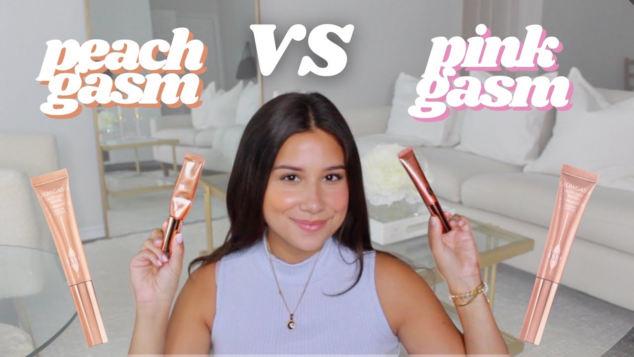 Comparing the Charlotte Tilbury Pinkgasm vs Peachgasm Blushes - YouTube