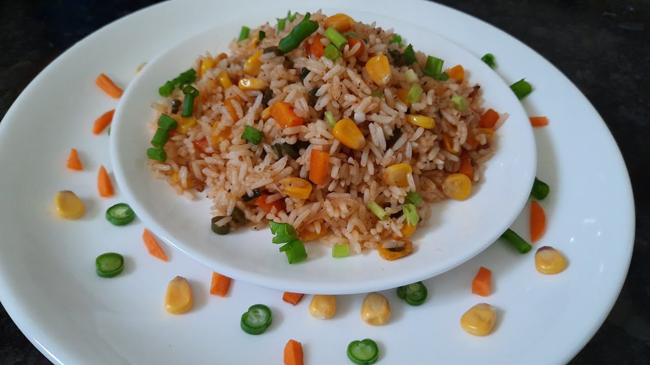 Corn fried rice | fried rice recipe | street style fried rice recipe ...