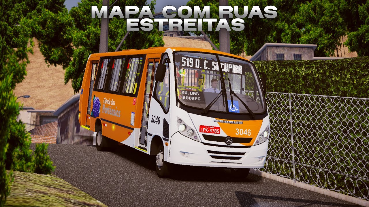 MELHOR MAPA com RUAS ESTREITAS para o PROTON BUS SIMULATOR - YouTube