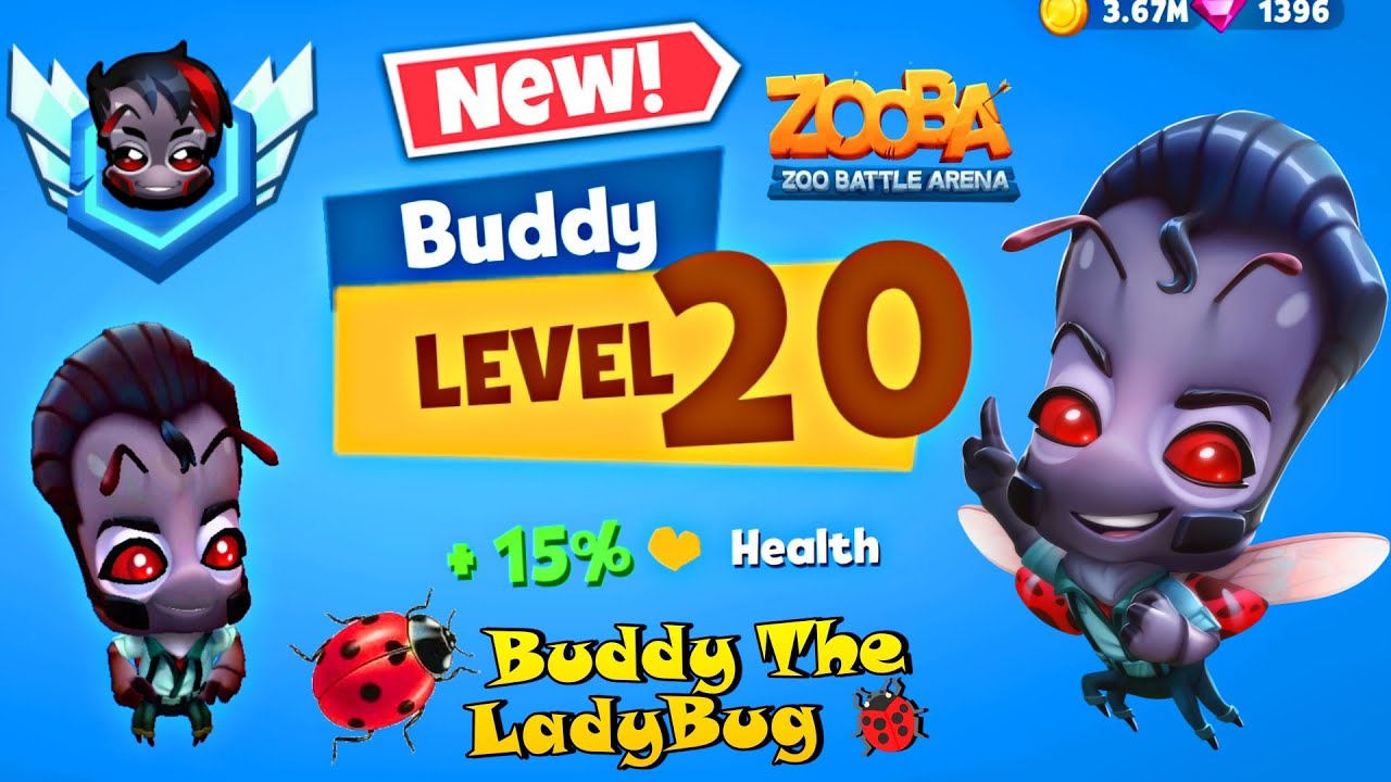 Zooba - "BUDDY The LadyBug 🐞" LEVEL 20 Gameplay 🎯 - YouTube