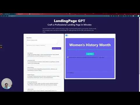 Mastering GPT for Developers: Building Dynamic Landing Pages with AI - Continued - YouTube