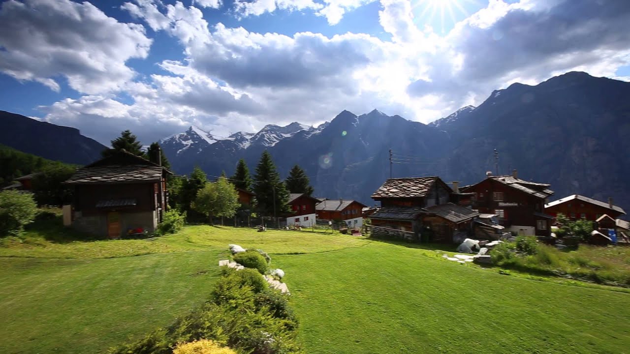 Graechen - view from Schwalbennest balcony - YouTube