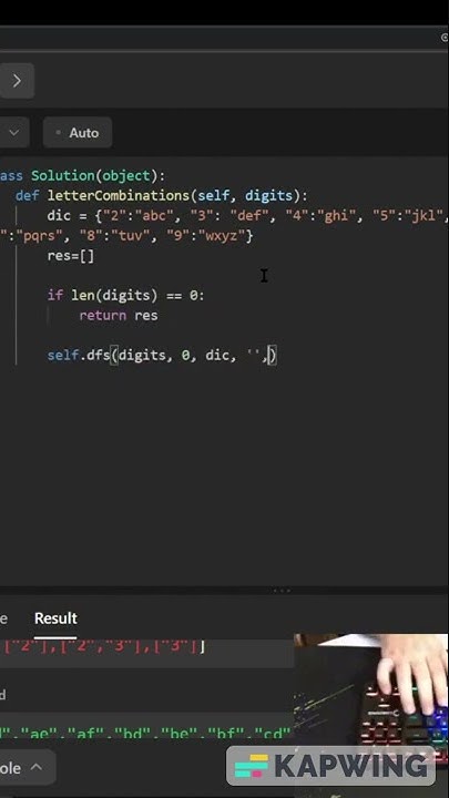 Leetcode 17 Letter Combinations Of A Phone Number Leetcode Python